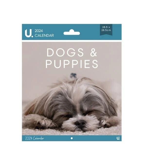 THE U.® 2024 Wall Square Dogs & Puppies Calendar. £4.99 - PicClick UK