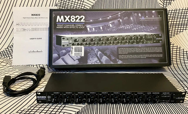 ART MX822 8 Channel Stereo Rackmount Mixer Microphone-/Line with Effect ...
