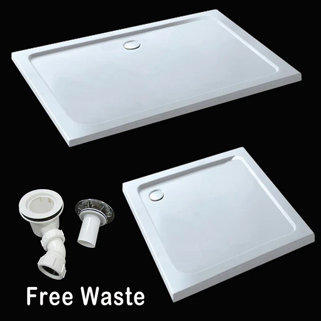 WALK IN SLIMLINE Shower Enclosure Tray Rectangle Square Stone Tray Free ...
