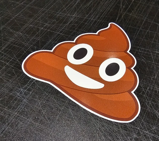EMOJI POOP STICKER DECAL MADE IN USA JDM Car Laptop Locker Window Funny ...