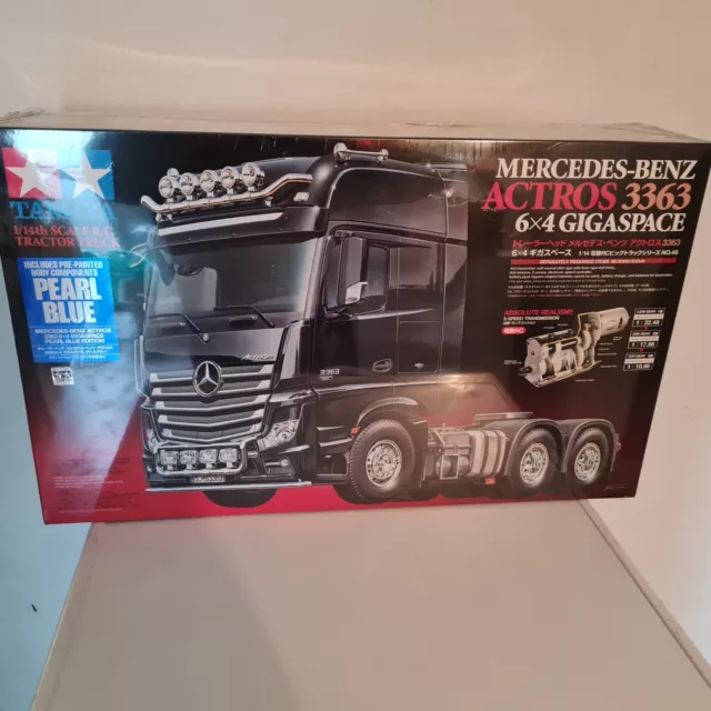 TAMIYA MERCEDES BENZ Actros 3363 6x4 Pearl Blue Edition RC LKW Truck ...