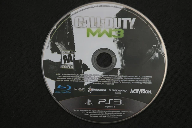 CALL OF DUTY: Modern Warfare 3 PlayStation 3 Disc Only $3.99 - PicClick CA