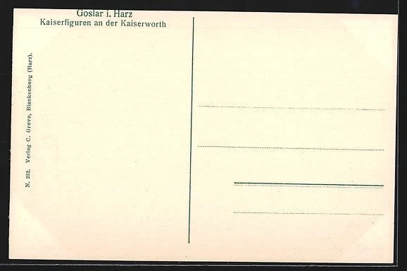 AK GOSLAR I. Harz, Hotel Kaiser Worth, Kaiserfiguren, Dukatenmännchen ...