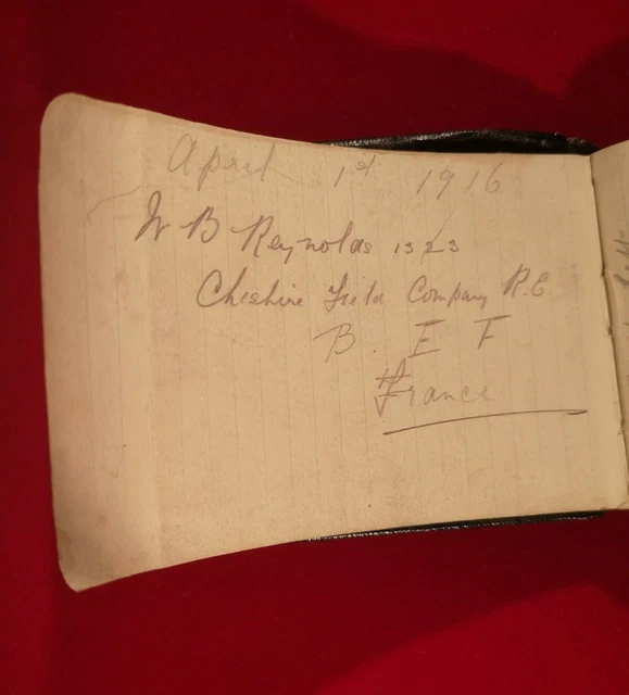 HIGHLY COLLECTIBLE WW1 Soldiers Note Book Diary April 1916-August 1917 ...