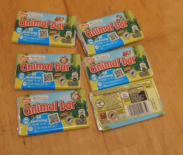 NESTLE ANIMAL BARS Original Chocolate Bar 6 x 19g £1.75 - PicClick UK