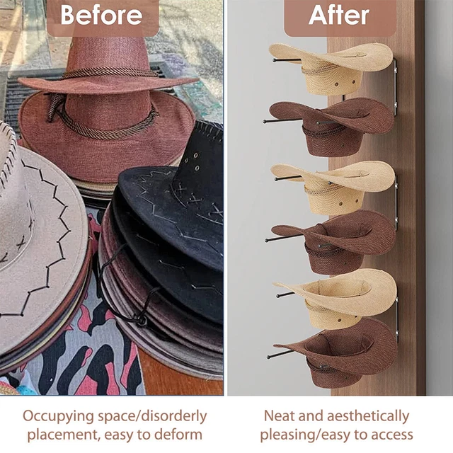 COWBOY HAT RACK Iron U-Shaped Holder Cap Wall Dispay Hat Hangers (1pc ...