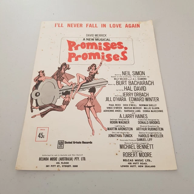 I'LL NEVER FALL in Love Again - musical Promises, Promises 1969 Oz ...
