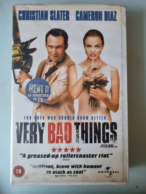 VERY BAD THINGS Ex Rental Vhs Good Condition Big Box Christian Slater £ ...