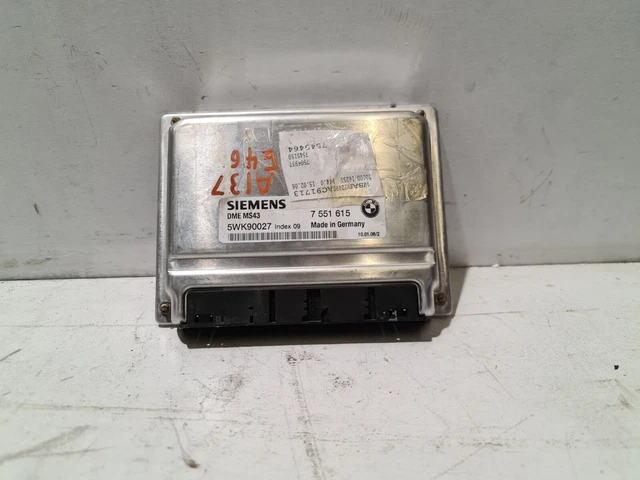 BMW 3-SERIES ECU Engine Control Module Unit 2004 E46 2.5 Petrol 7551615 ...