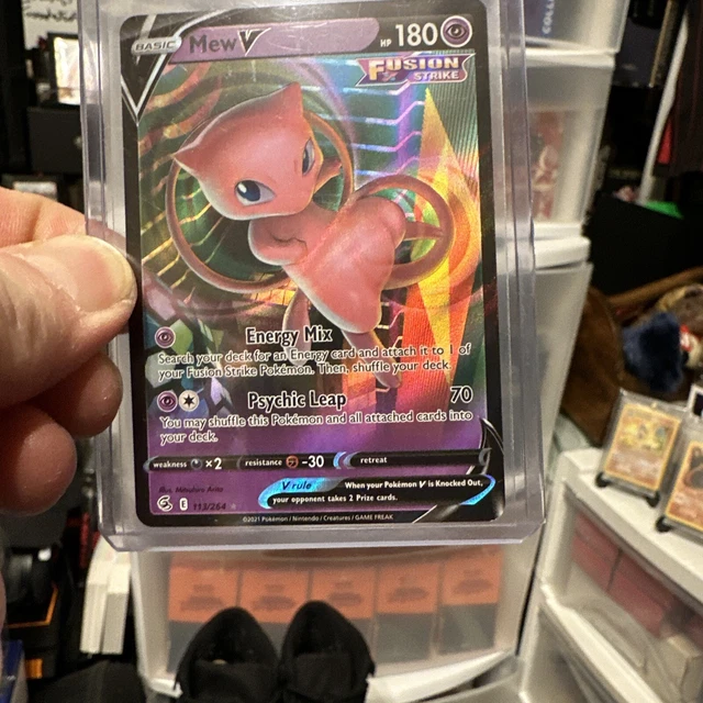 CARTE POKEMON MEW V 113/264 Fusion Strike Ultra Rare Art Full Holo TCG. EUR 10,84 - PicClick FR