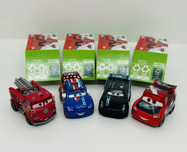 DISNEY PIXAR CARS Mini Racers Red, GRC Raoul, Jackson Storm, Lightning ...