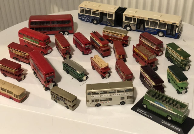 VINTAGE MODEL BUSES Various Scales Dinky, Matchbox, Days Gone. Job Lot ...