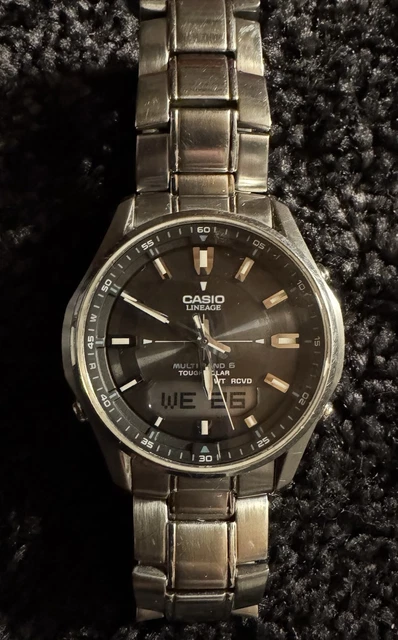 CASIO LINEAGE MULTIBAND 6 Wave Ceptor Illuminator Tough Solar Sapphire ...