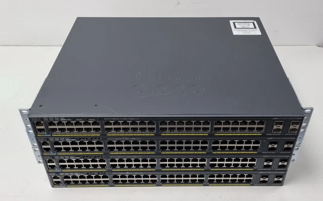 4 X CISCO WS-C2960X-48LPS-L. 3 WITH C2960X-STACK. 90 DAY WARRANTY ...