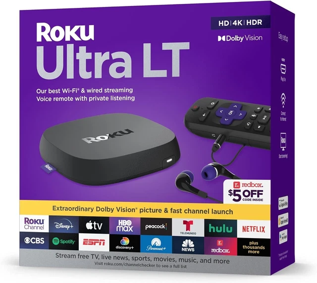 ROKU ULTRA LT (2023) HD/4K/HDR Dolby Vision £89.66 - PicClick UK