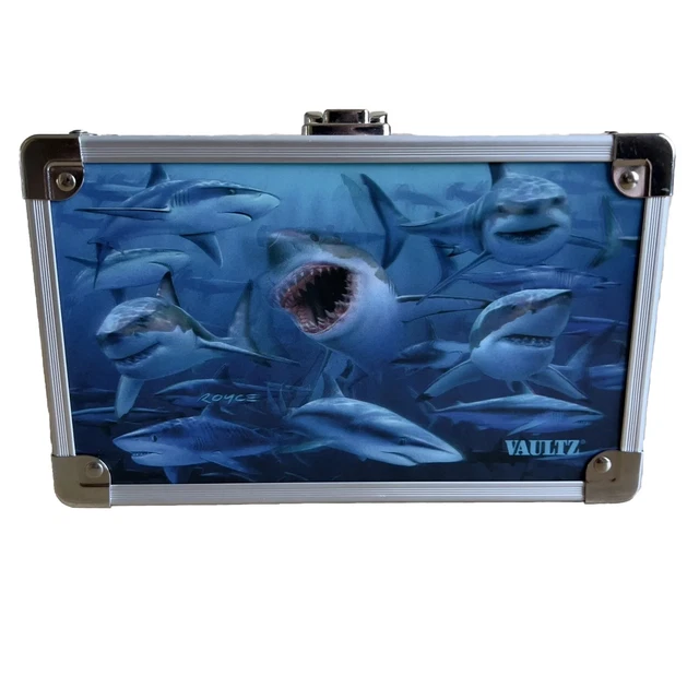 VAULTZ SMALL LOCK Box 8"x 5"x 2.5" Mini Safe With Key Lock Blue 3D ...