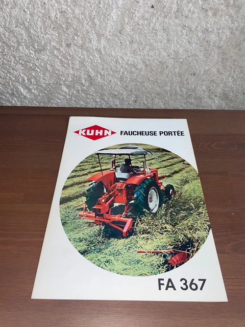 BROCHURE PROSPEKT PROSPECTUS FAUCHEUSE PORTEE KHUN FA367 tracteur-ih-mc cormick EUR 5,99 ...
