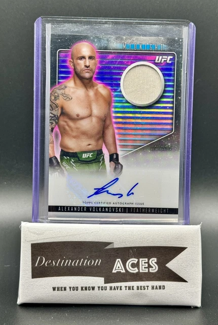 2024 TOPPS MIDNIGHT UFC Alexander Volkanovski relique autographe auto ...