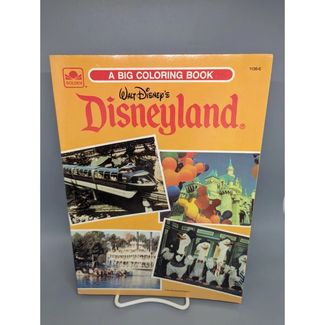 VINTAGE WALT DISNEY'S Disneyland A Big Coloring Book By Golden RARE! £ ...