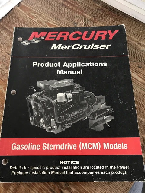 MERCURY MERCRUISER PRODUCT applications manual gasoline sterndrive mcm ...