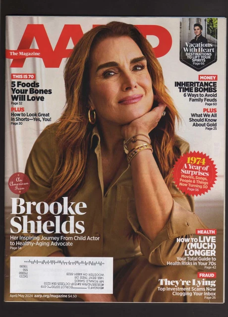 AARP MAGAZIN - APRIL/MAI 2024 - BROOKE SHIELDS EUR 2,94 - PicClick DE