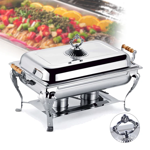 6 PACK CHAFING Stainless Steel Chafer Chafing Dish Set 8 Quart Full ...