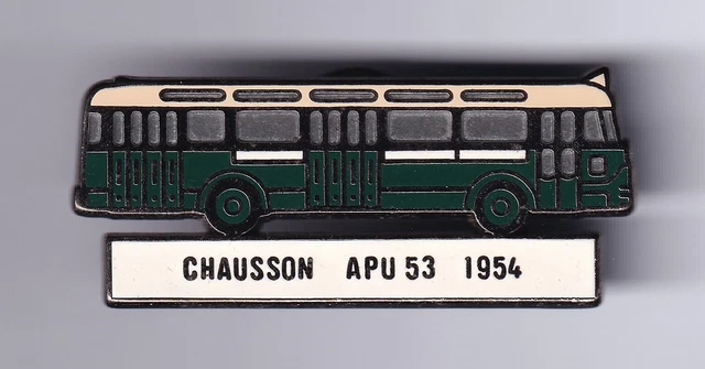 RARE PINS PIN'S .. Train Railways Ratp Bus Coach Chausson Apu 1954 ...