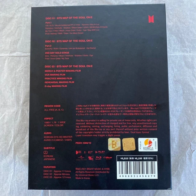 BTS MAP SOUL Bluray Jungkook Japan Y7 £62.84 - PicClick UK