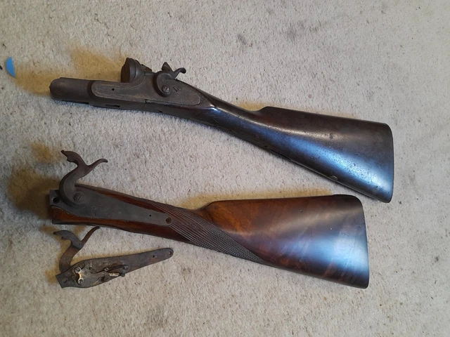 VINTAGE GUN STOCK shotgun rifle lamp stand project £30.00 - PicClick UK