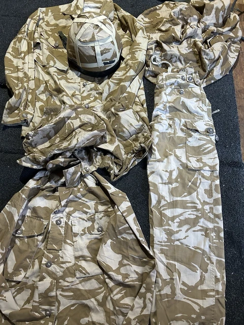 BRITISH ARMY DESERT Job Lot Items Including Helmet £44.00 - PicClick UK