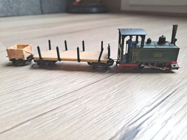JOUEF HOE LOCOMOTIVE VAPEUR DECAUVILLE STEATITE + 2 WAGONS EGGER BAHN ...