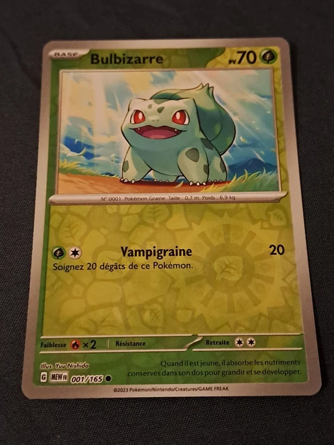 CARTE POKÉMON BULBIZARRE 001/165 Reverse EV3.5 Mew Pokemon 151 Neuf EUR 2,75 - PicClick FR