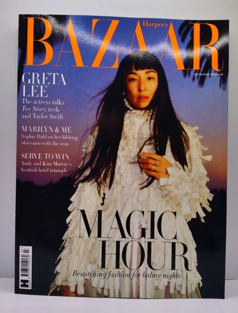 HARPER'S BAZAAR UK magazine Jul/Aug 2026 Greta Lee, Balmy Night Fashion ...