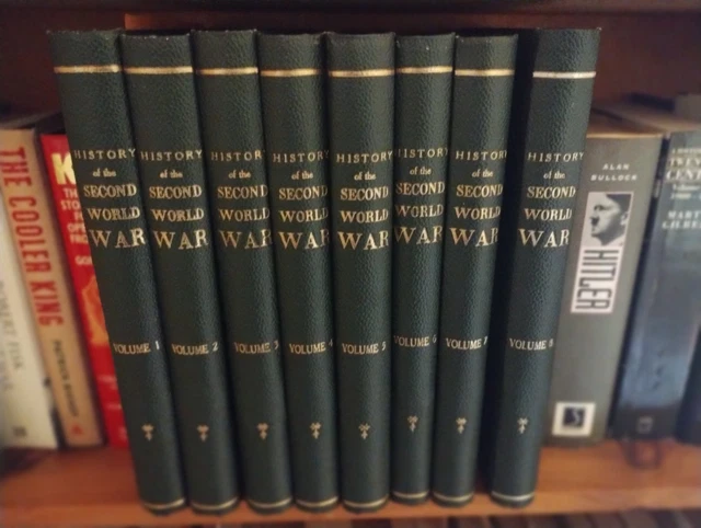 PURNELLS HISTORY OF The Second World War- Complete 8 Book-Bound Volumes ...