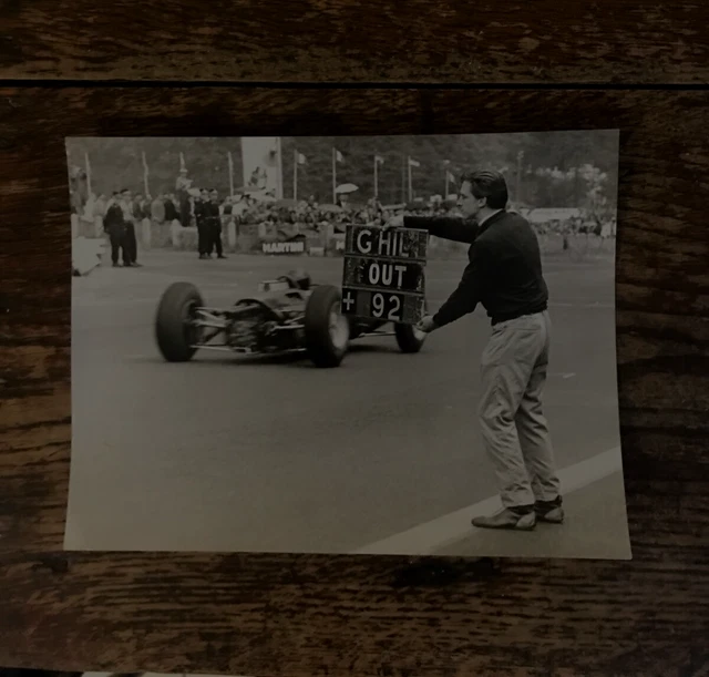 GEOFFREY GODDARD PRESS PHOTO- MOTOR RACING YEAR '63- F1 SPA - JIM CLARK ...