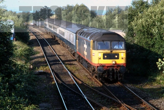 35MM SLIDE BR British Railways Diesel Loco Class 47 47196 Garswood 1988 ...
