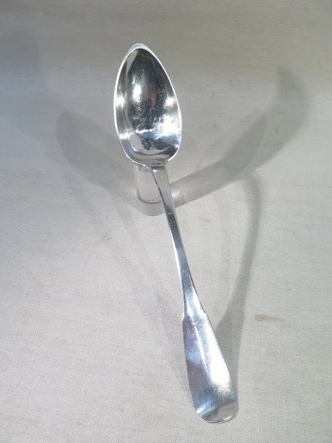 LAURENT LABBE ANCIENNE Grande Cuillere Ragout Argent Massif Uni Plat ...