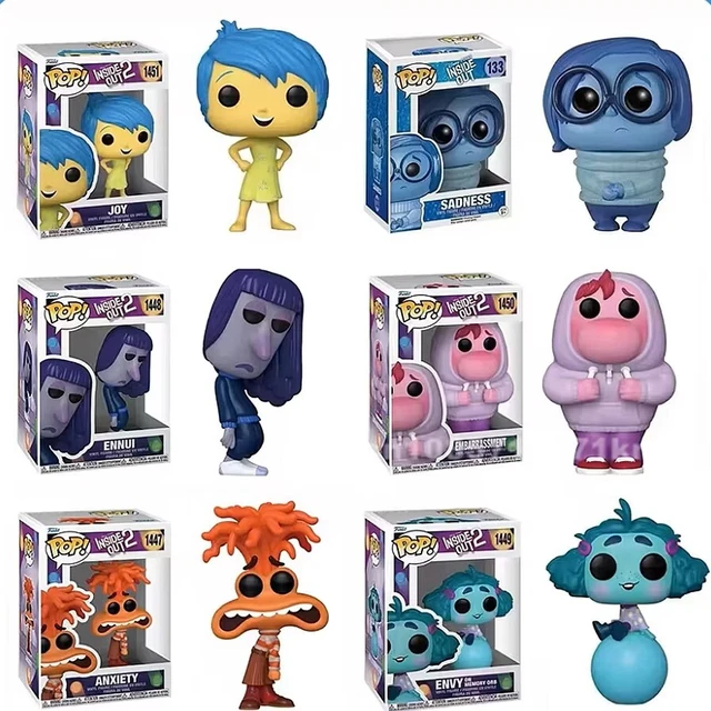 INSIDE OUT 2 Figure Play Set DISNEY PIXAR TOY Joy ANXIETY Fear ANGER ...