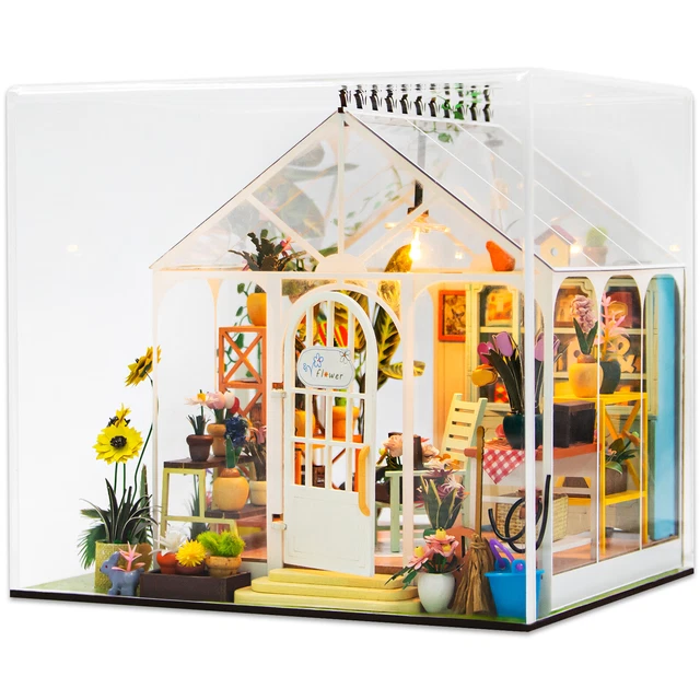 WOODEN GARDEN MINI House Kit Decorative DIY Miniature House Kit for ...
