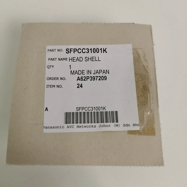 GENUINE NEW TECHNICS Black Headshell with Wires SL1200 SL1210 MK2 ...