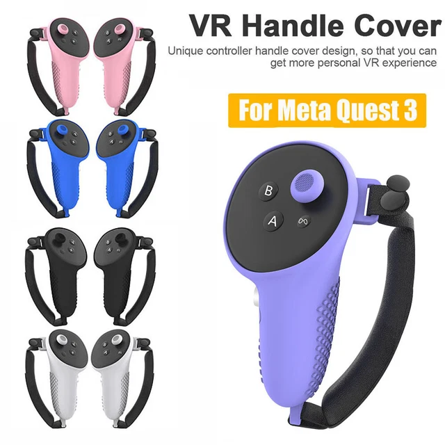 FOR META QUEST 3 VR Silicone Handle Grip Cover Controller Case Shell ...