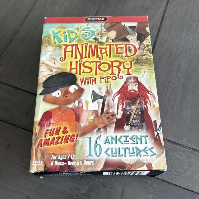 KIDS ANIMATED HISTORY with Pipo: 16 Ancient Cultures (DVD, 2012, 6-Disc ...