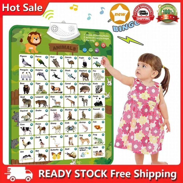 ELECTRONIC ALPHABET CHART Poster Smart Sound Animals Wallchart ...