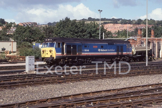 ORIGINAL 35MM DIESEL Railway Slide 50049 Exeter TMD 1990 £1.25 ...
