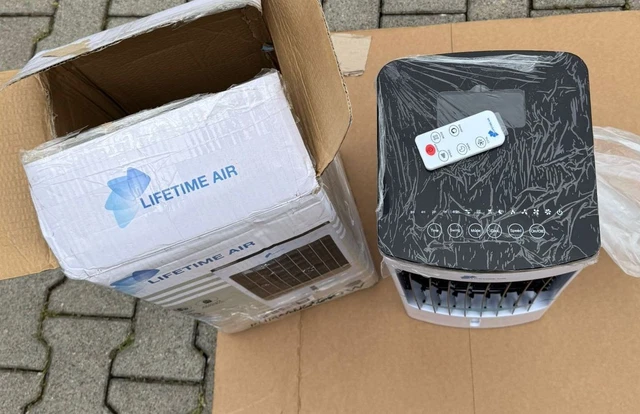LIFETIME AIR COOLER LQ-AC07S Luftkühler Fernbedienung LED Display 80W ...