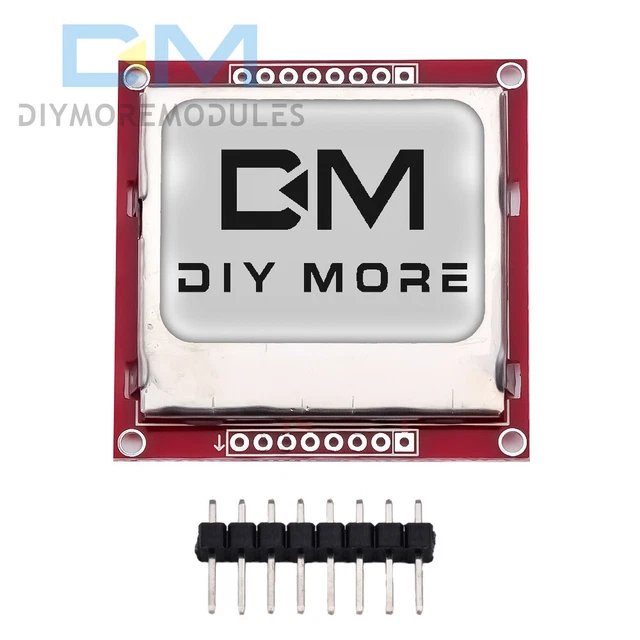 DIY WHITE/BLUE 84 * 48 Nokia 5110 LCD Display Screen Module Module for ...