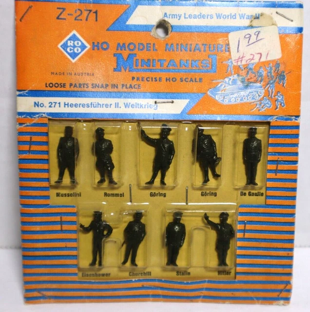ROCO HO SCALE Model Miniatures Z-271 WWII Army Leaders MOC Austria $32. ...