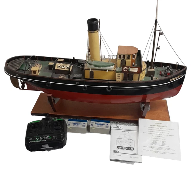 LARGE REMOTE CONTROLLED Tug Boat Model 1/32 Scale Scratch Built ...