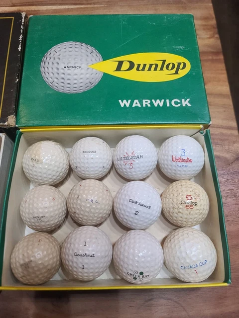 LOT OF 2 Antique Golf Ball Boxes And 2 Dozen Random Balls - 1940-1960 ...