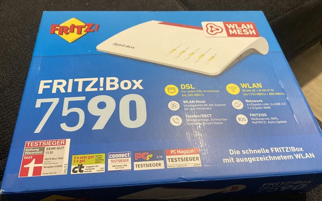 AVM FRITZ!BOX 7590 WLAN Router mit Modem - Weiß (20002784) EUR 135,00 ...